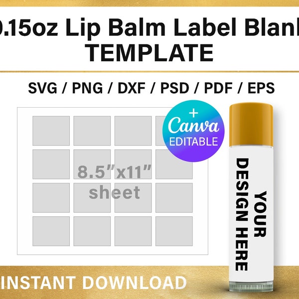 Blank Chapstick Label - Etsy