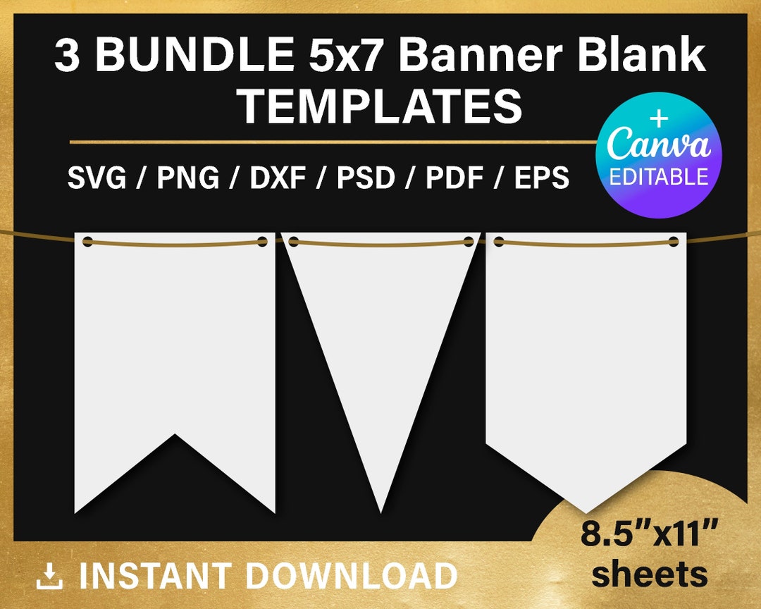 Blank Banner Template, BUNDLE, Spearhead Edge Flag Banner, Dove Tail ...