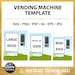 Vending Machine Blank Template, Custom, Vending Machinetemplate, Svg ...