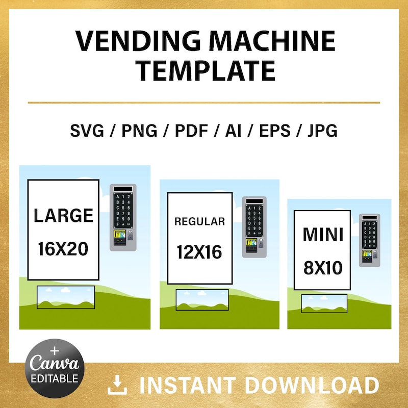 Vending Machine Template - Etsy
