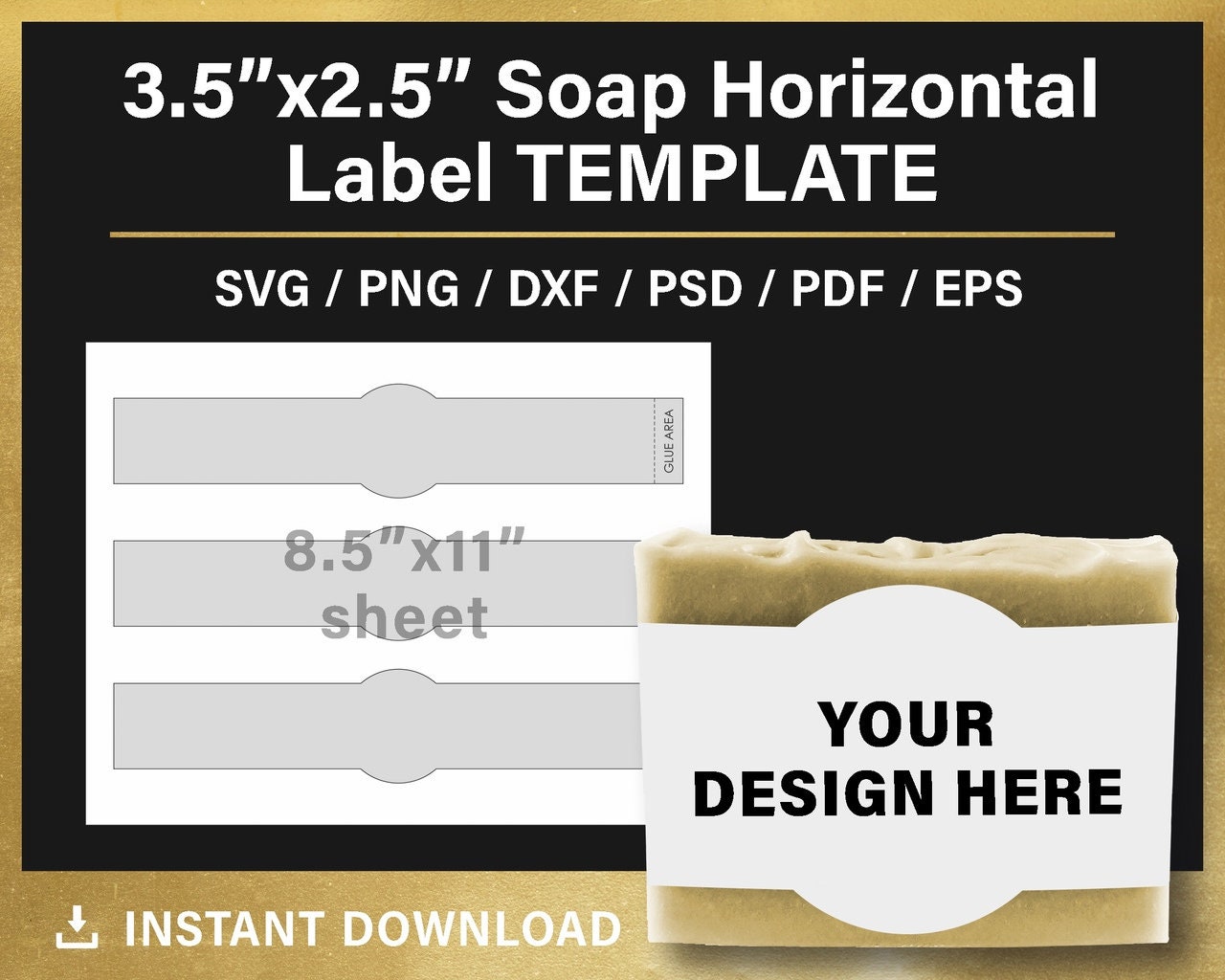 Soap Bar Wrapper Template BLANK Template 3.5x2.5 Soap - Etsy Australia