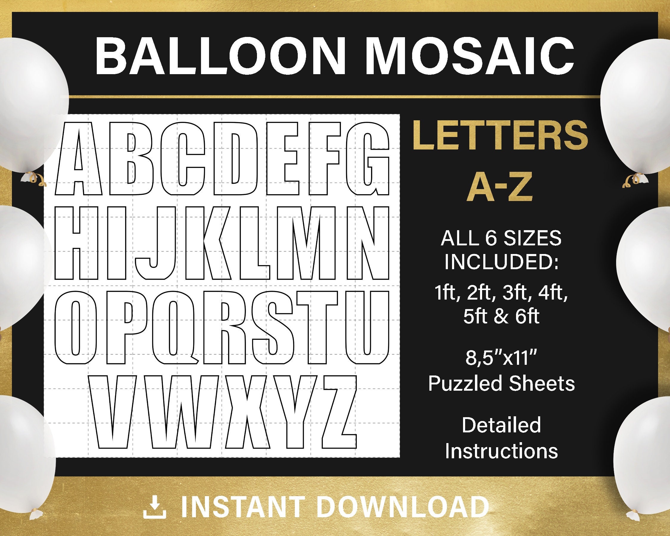 Balloon Bunch Template