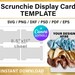 Scrunchie Display Card Template, 3.25x5 , BLANK Template, DIY, Svg, Png ...