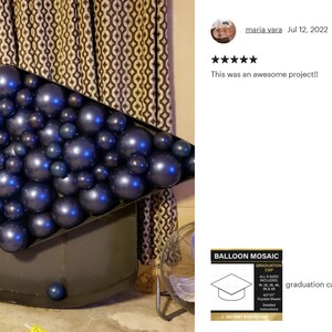 Graduation Cap Mosaic From Balloons, DIY, Graduation Decorations 2022 ...