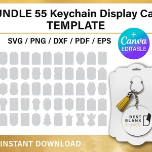 Keychain Display Card Svg, Keyring Display Card Svg, Keychain Packaging ...