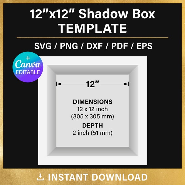 12x12 Cardstock Shadow Box - Etsy