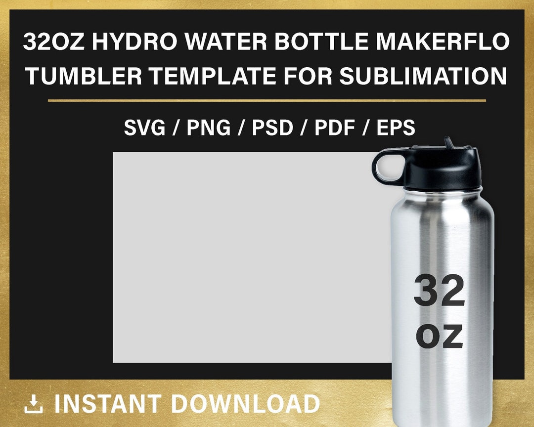 32oz Hydro Water Bottle Makerflo BLANK Template for - Etsy