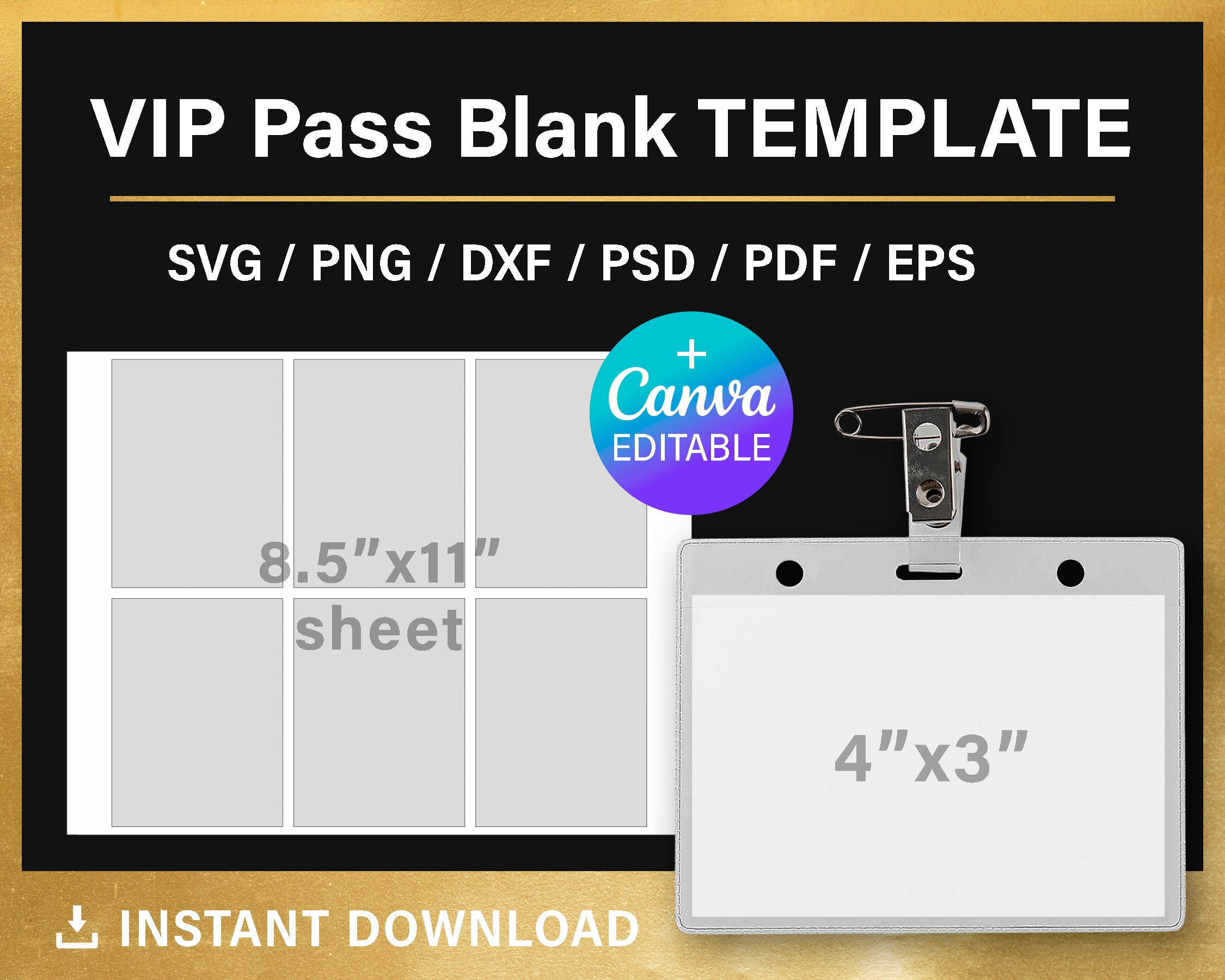 Vip Pass Template Psd