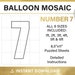 Number 7, Mosaic From Balloons, Tall, Seven Number Template, Mosaic ...