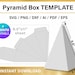 6.6 X 2.75 Inches, Pyramid Gift Box Template, Cone Favor Candy Box ...