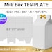 DIY Milk Box Blank Template BUNDLE, Cut Files, Milk Carton Template ...