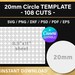 Circle BLANK Template, BUNDLE, Round Sticker Template, Multipurpose ...
