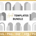 Boho Chiara Arch SVG Template, BUNDLE, Arch Shaker, Blank Template ...