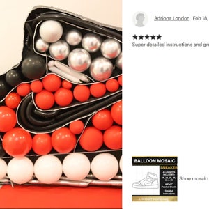 Sneaker Mosaic From Balloons DIY Sport Balloon Decor Mosaic - Etsy