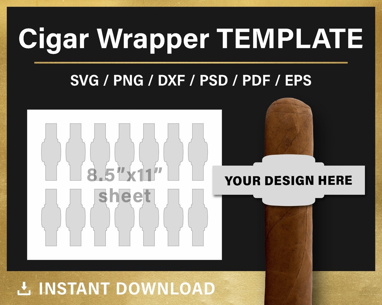 Cigar Label Template BUNDLE Wrapper Blank Template DIY - Etsy