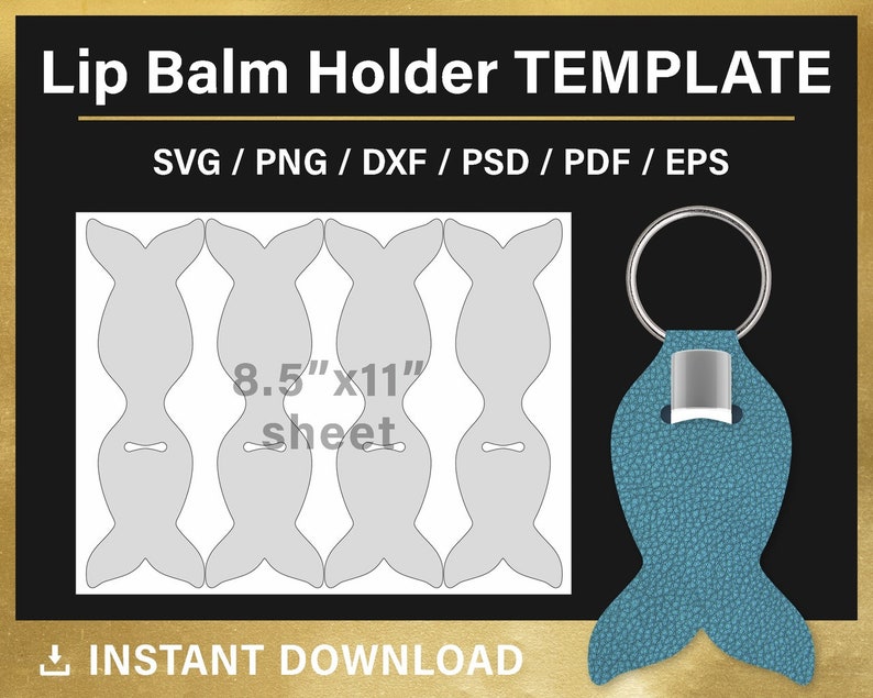 Lip Balm Holder Svg BUNDLE Chapstick Key Chain BLANK | Etsy
