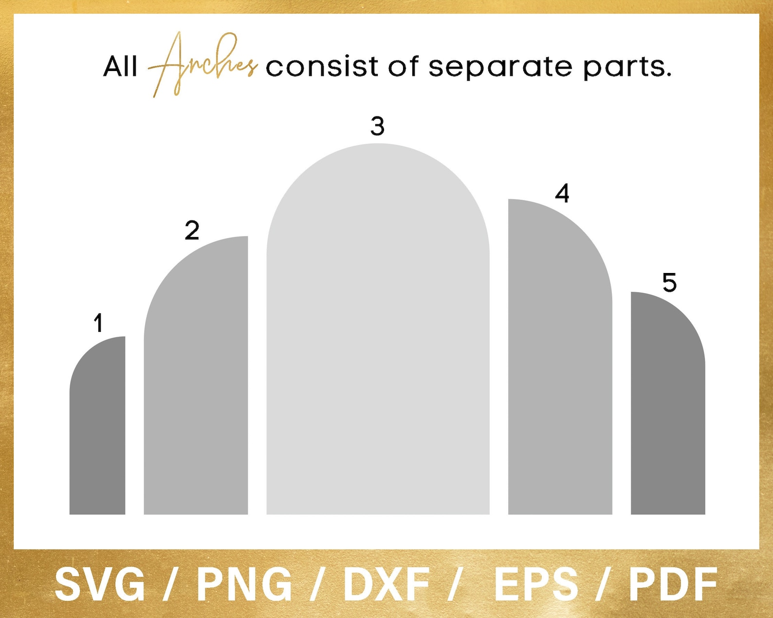 Boho Chiara Arch SVG Template, BUNDLE, Arch Shaker, Blank Template ...