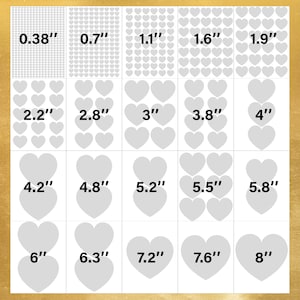 20 Sizes Heart Shape Blank Templates, BUNDLE, DIY, Valentine's Day ...