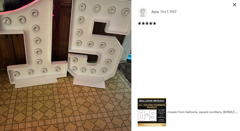 Square Letters Numbers Symbols Mosaic Frame Template From - Etsy