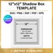 Shadow Box Template, Square Light Box Frame, 3D, Cardstock Shadow Box ...