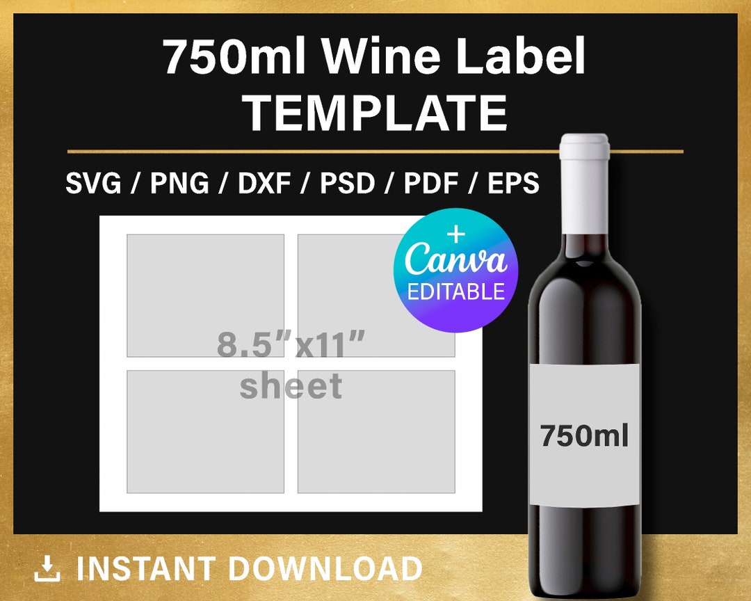 Wine Label Template Size