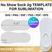 No Show Sock Jig Template 9.8 Inches for Sublimation Canva - Etsy