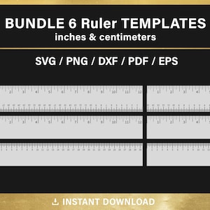 Ruler Svg, BUNDLE, Horizontal Ruler Markings, Files Prepared for Cricut ...