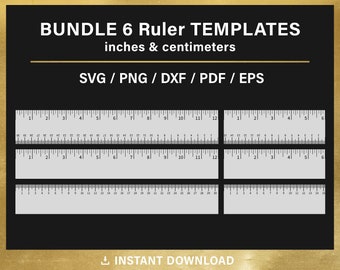 Ruler Svg Inches and Centimeters BUNDLE Horizontal Ruler - Etsy
