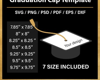 Graduation Cap Topper Design PNG Sublimation Template Instant Download ...