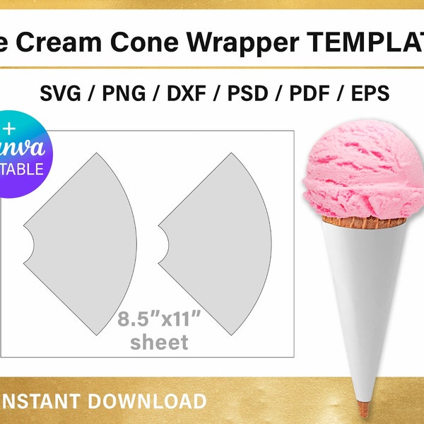 Ice Cream Cone Wrap - Etsy