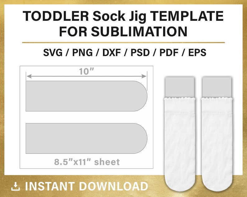 Sock Jig Template BUNDLE for Sublimation BLANK Template Svg - Etsy