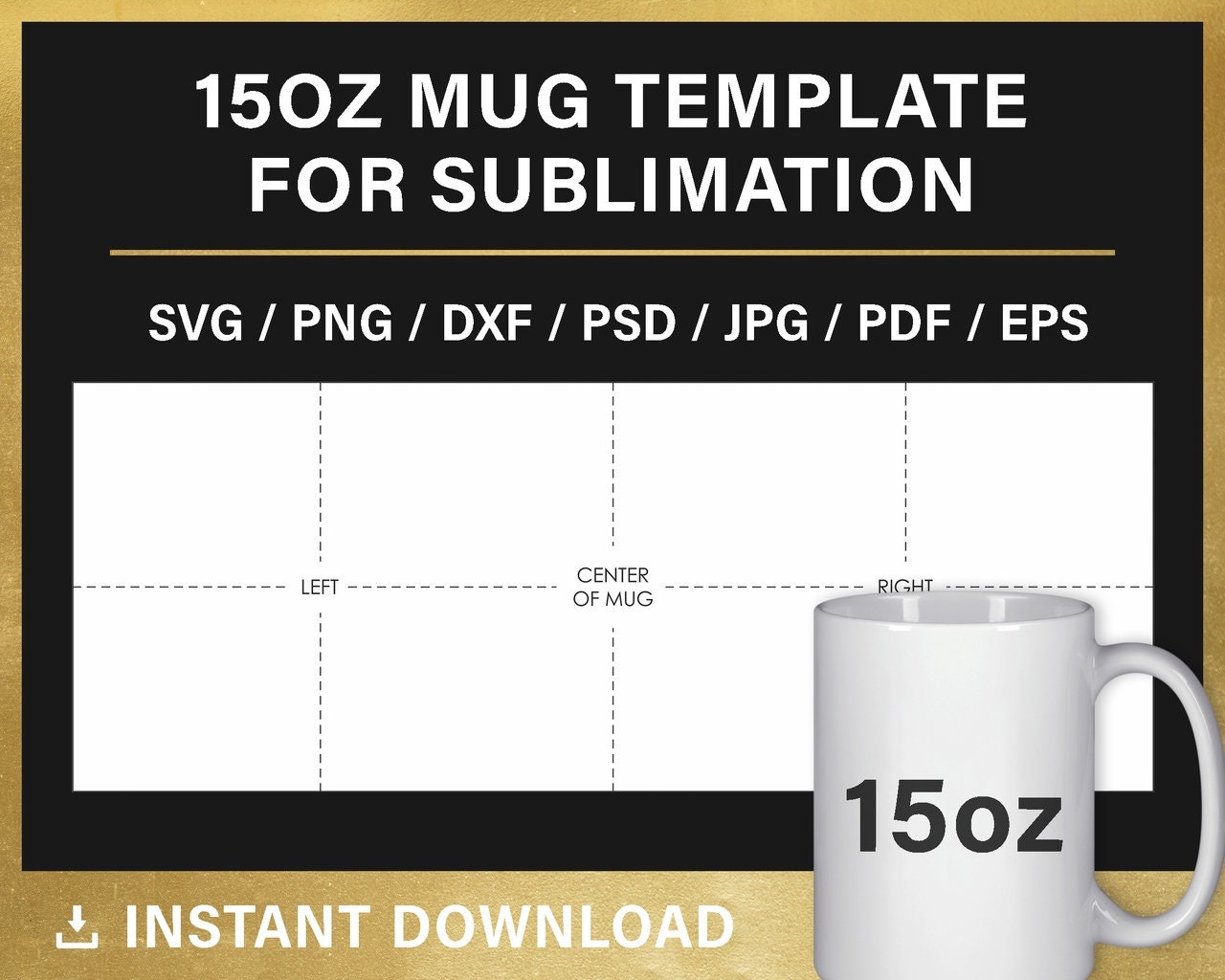Bundle For Sublimation Mug Template 11oz 12oz 15oz Full Etsy