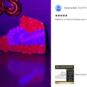 Sneaker Mosaic From Balloons DIY Sport Balloon Decor Mosaic - Etsy