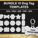 Bundle Dog Tag Template, Pet ID Tag, Cricut, Silhouette, Glowforge - Etsy