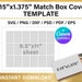 Match Box Label Template Match Box Cover Match Box Stickers - Etsy