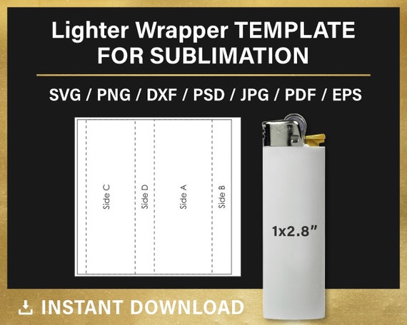 Lighter BLANK Template for Sublimation Full Wrap Lighter - Etsy