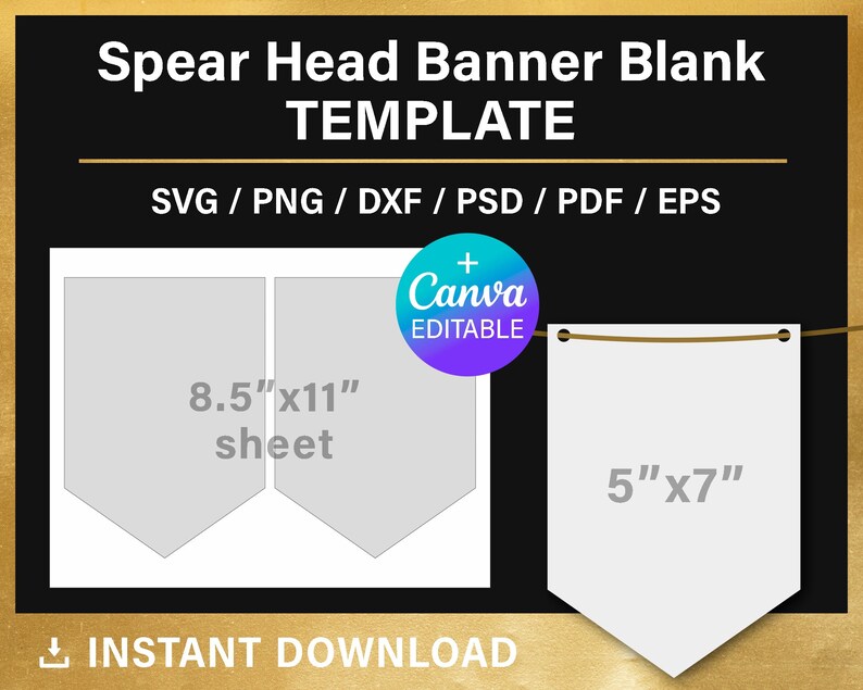 Blank Banner Template, BUNDLE, Spearhead Edge Flag Banner, Dove Tail ...