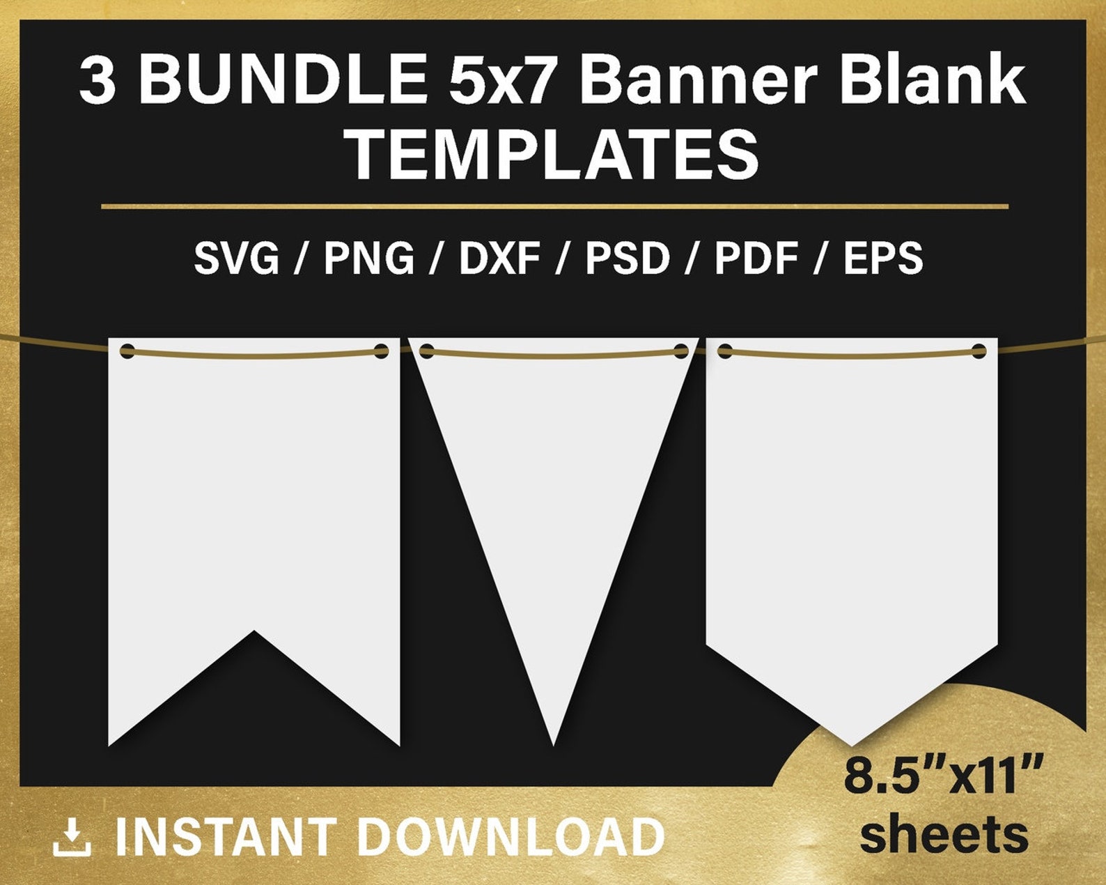 Blank Banner Template BUNDLE Spearhead Edge Flag Banner | Etsy