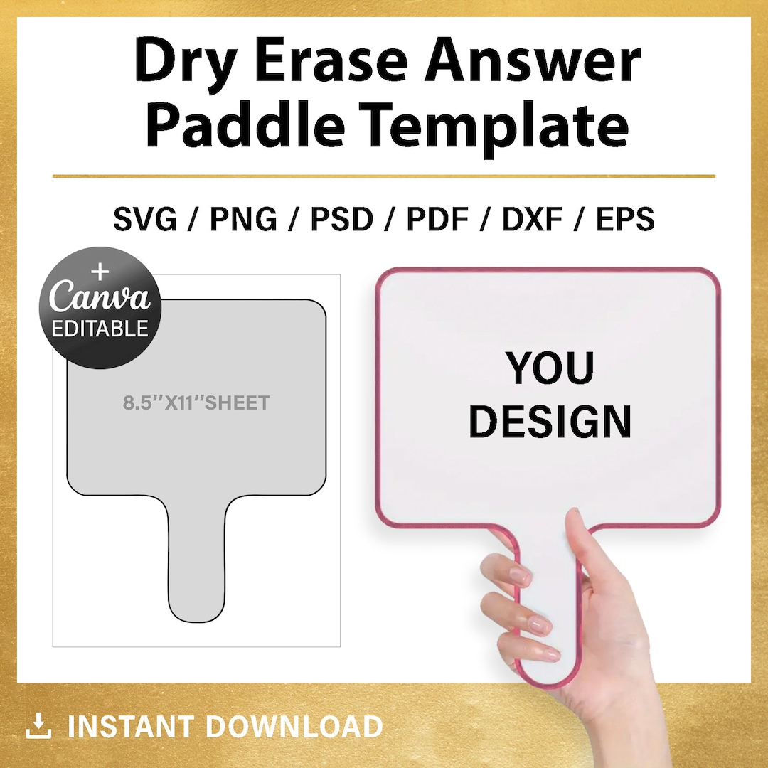 Dry Erase Template, Canva, Cricut, Svg, Png, Psd, Instant Download - Etsy