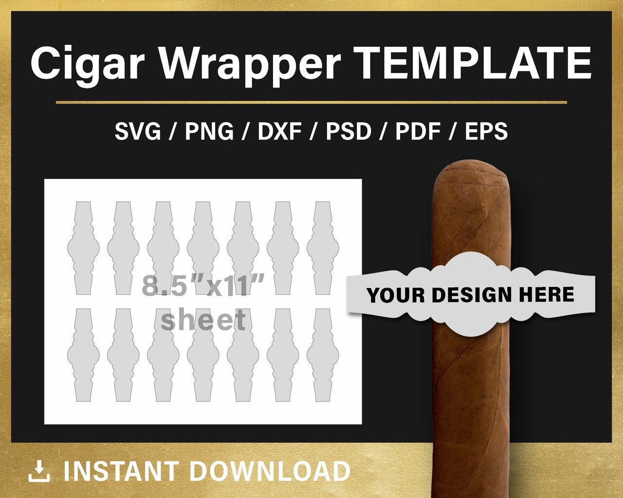 Cigar Label Template BUNDLE Wrapper Blank Template DIY - Etsy