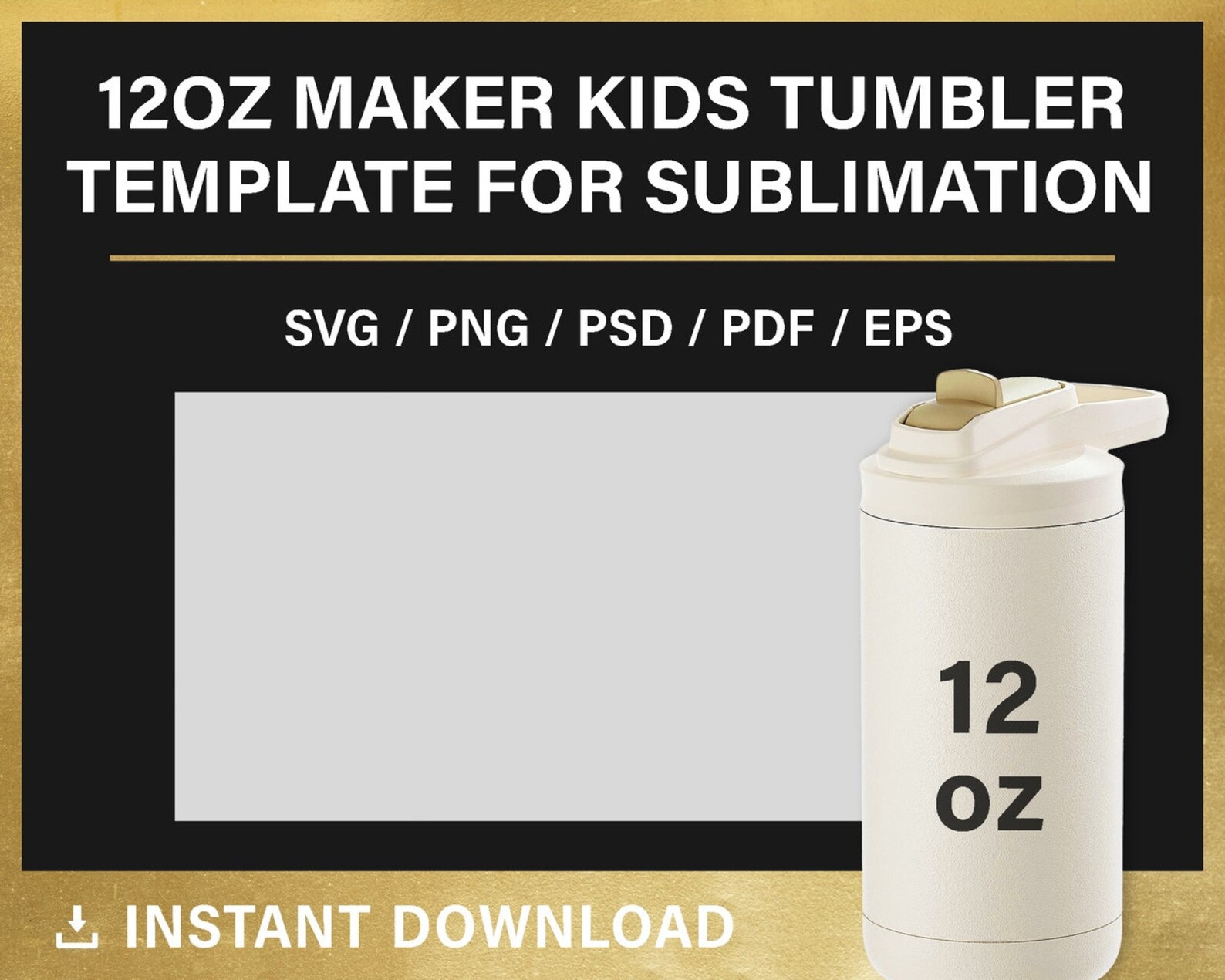 Bundle 7 Kids Cup and Bottle Template for Sublimation 8oz | Etsy