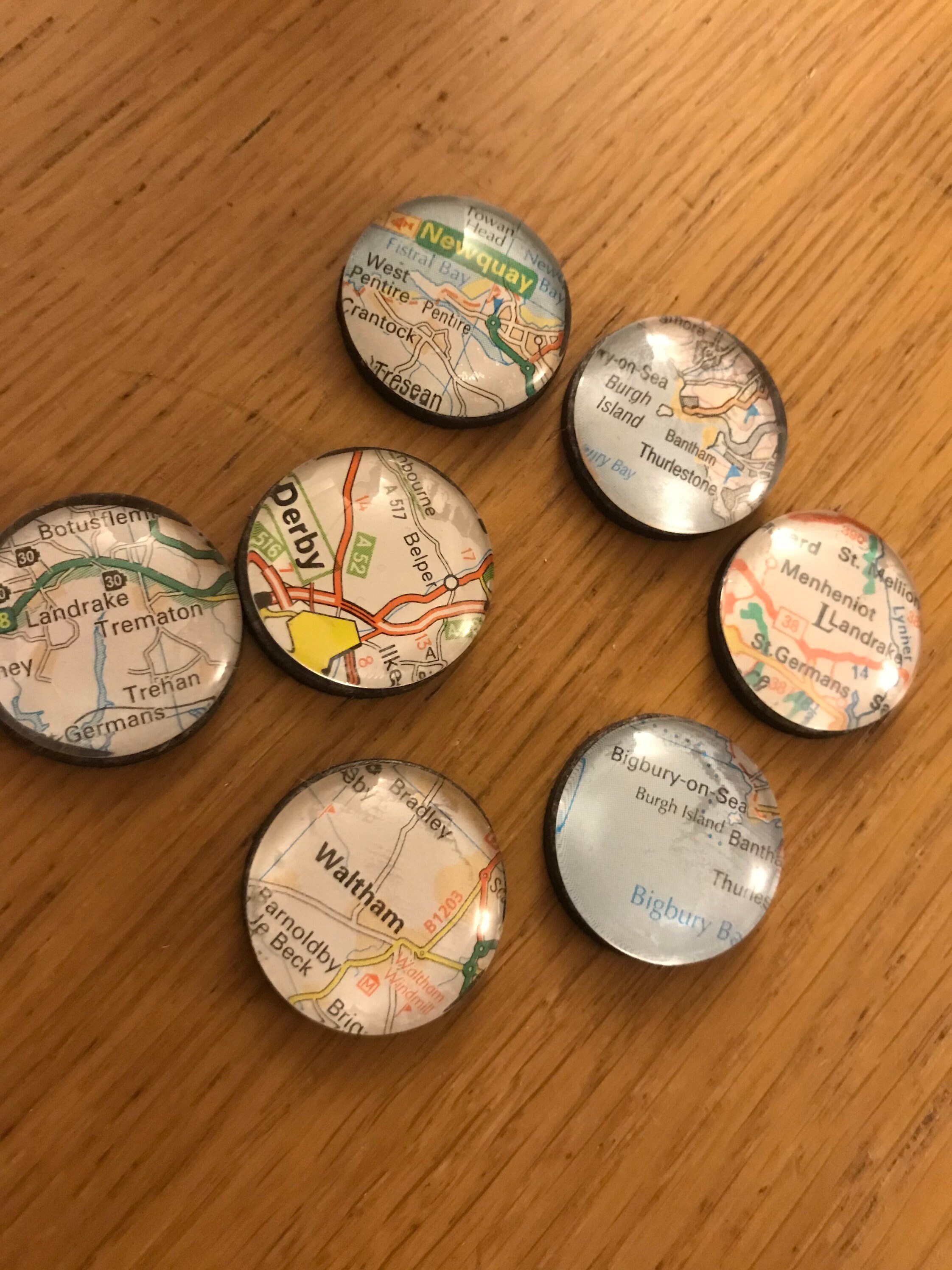 Vintage Map Magnets Personalised Custom Kitchen Travel - Etsy