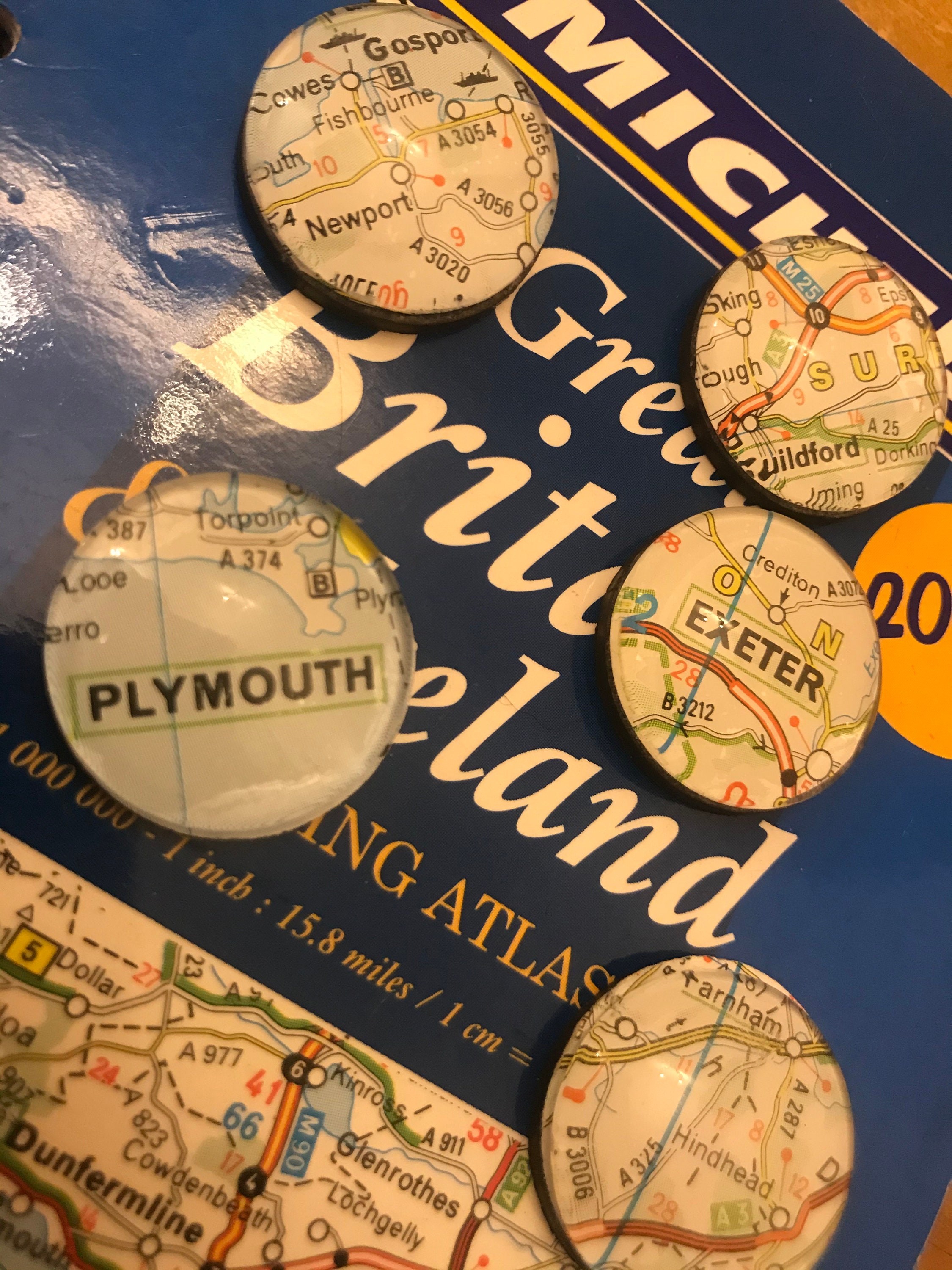 Vintage Map Magnets Personalised Custom Kitchen Travel - Etsy