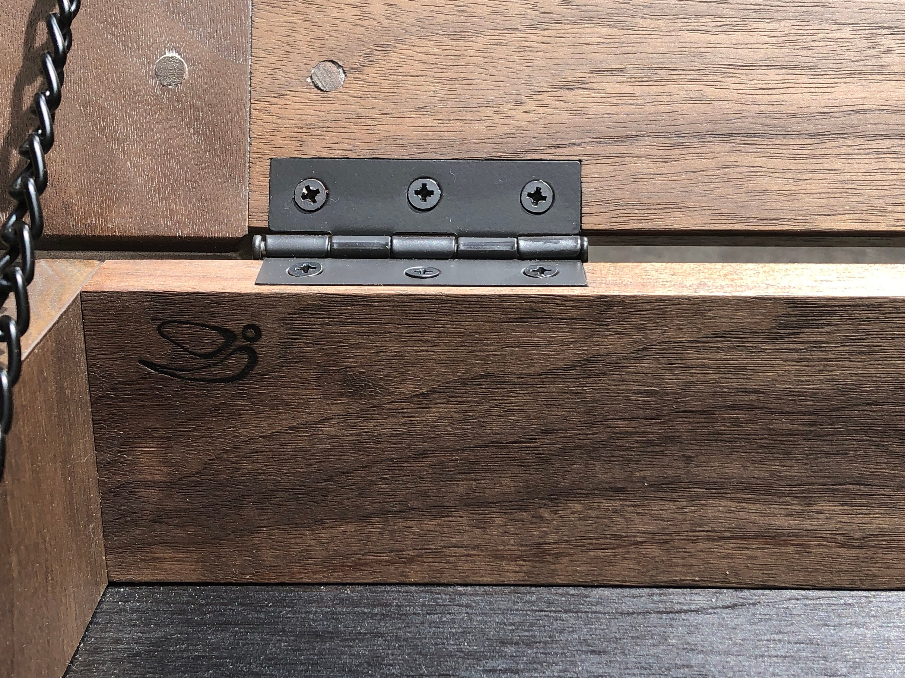 Large Walnut Fly Tying Craft Storage Box Chest Caddy Handmade ...