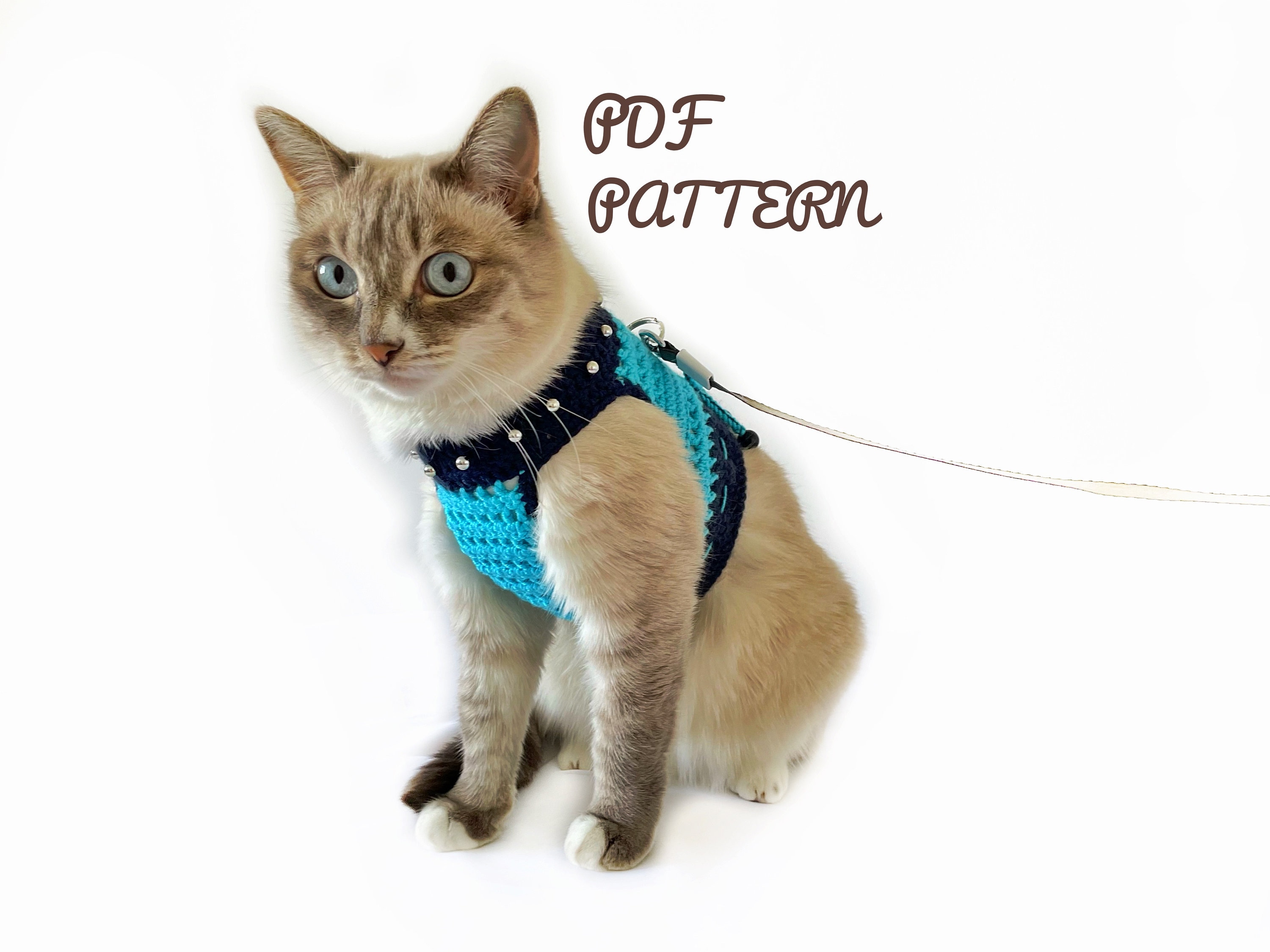 Crochet Dog Harness Pattern Crochet Pattern for Small Dog and Cat Harness, Pet Vest DIY PDF File ...