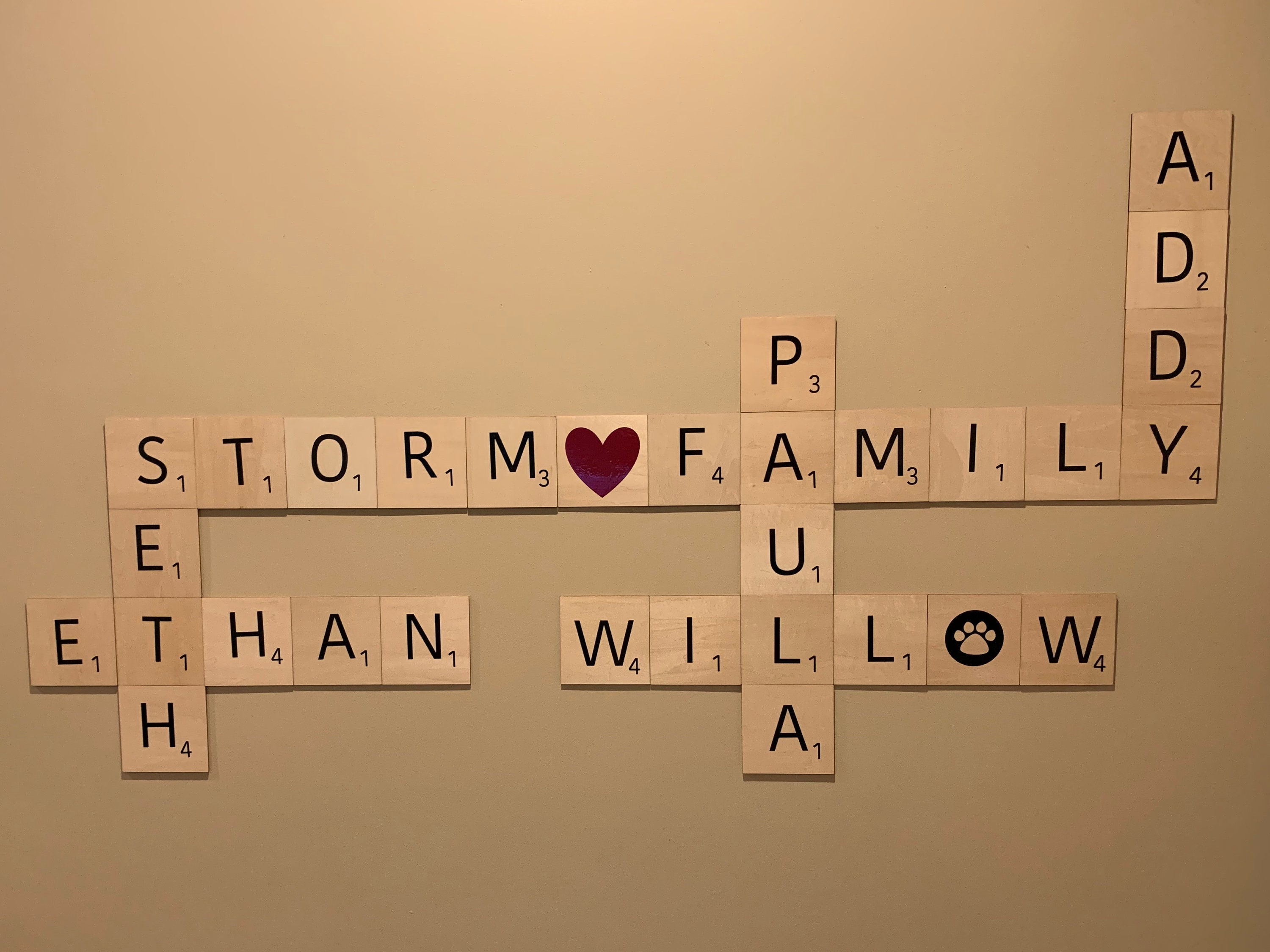 Family Scrabble Wall Art - Etsy Canada
