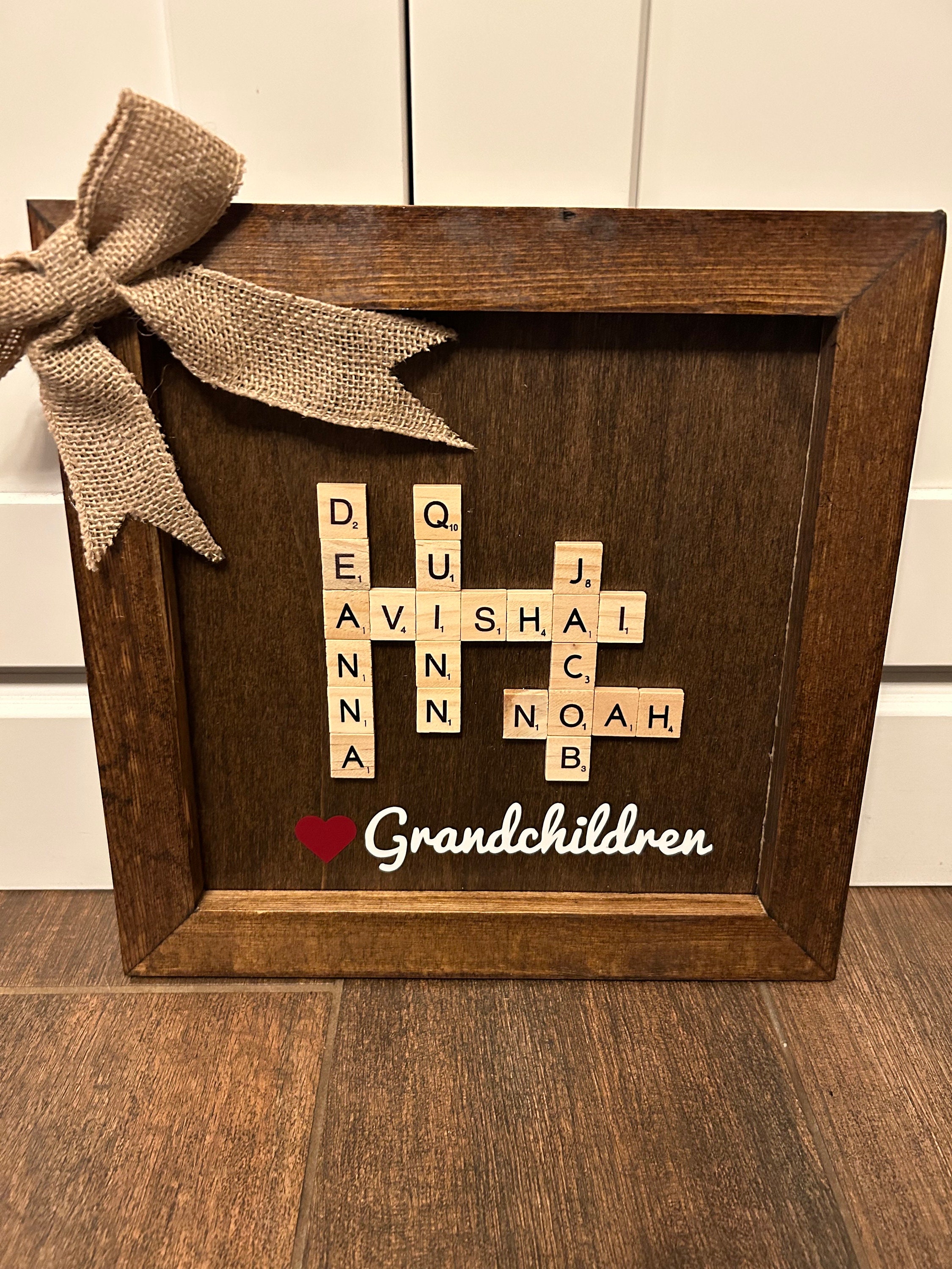 Framed Family Scrabble Art - Etsy