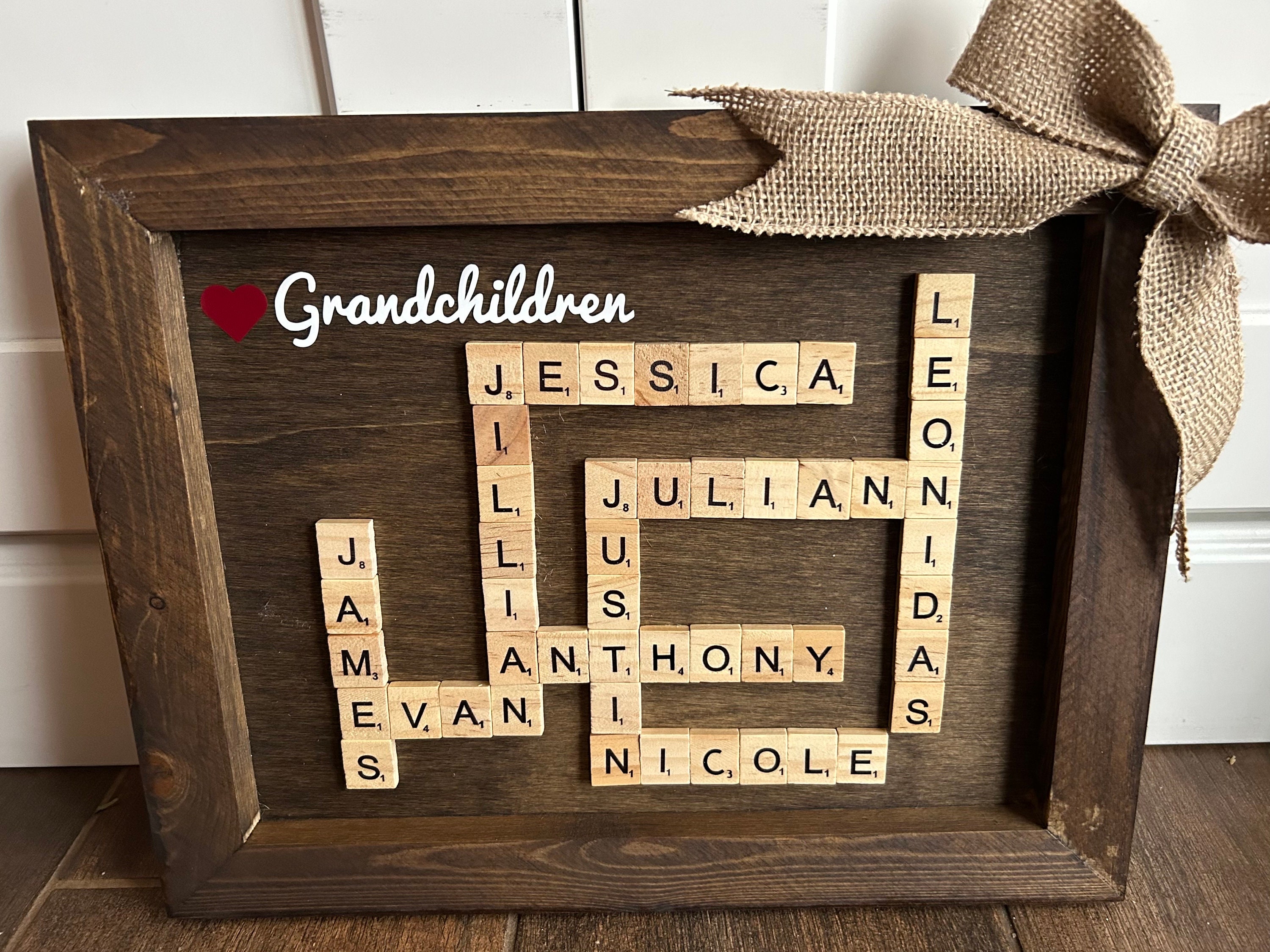 Framed Family Scrabble Art - Etsy