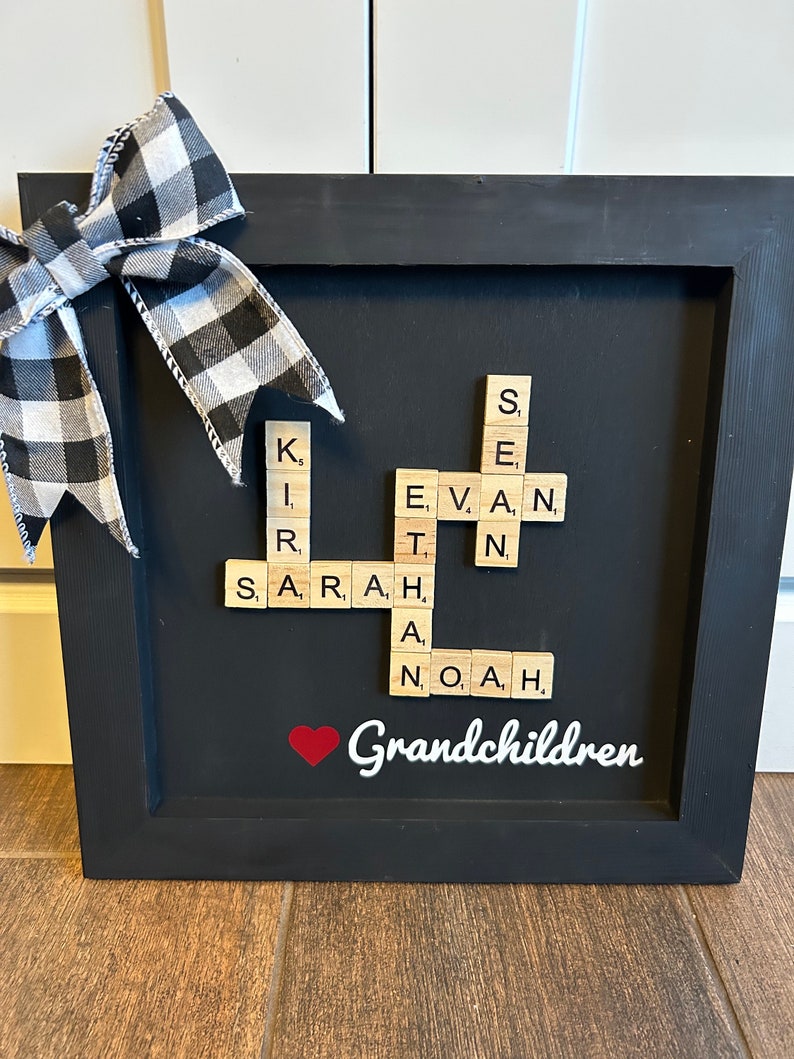 Framed Family Scrabble Art - Etsy