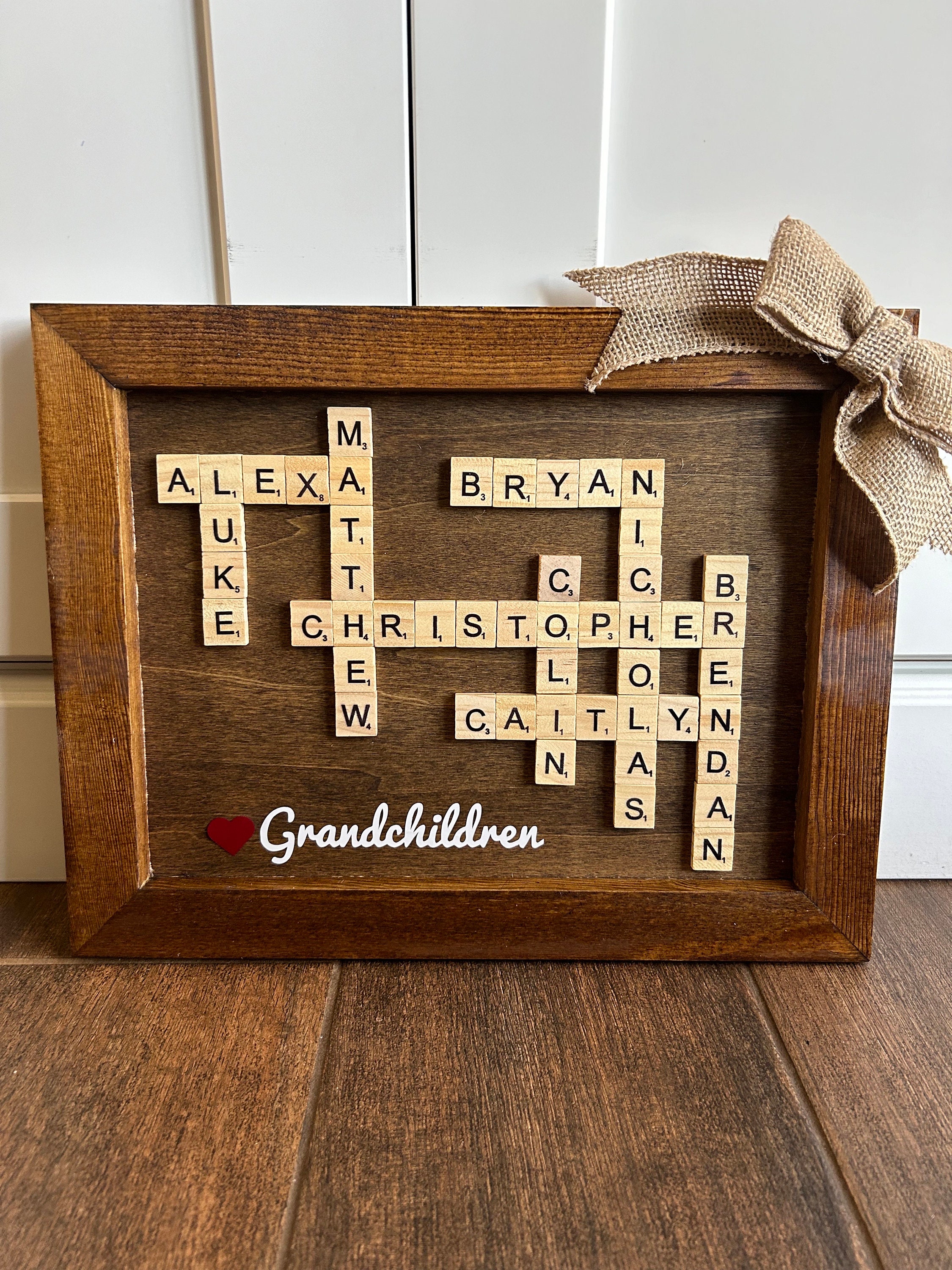 Framed Family Scrabble Art - Etsy